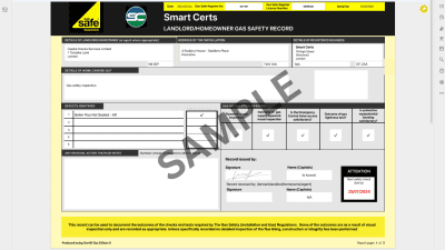 What Does a Gas Safety Certificate Look Like - Landlord Certificate London